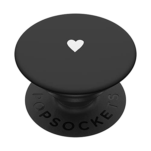 Anthracite Hand Drawn Heart Minimalist Minimalistic Art PopSockets Swappable PopGrip