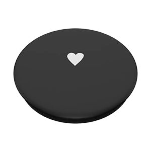 Anthracite Hand Drawn Heart Minimalist Minimalistic Art PopSockets Swappable PopGrip