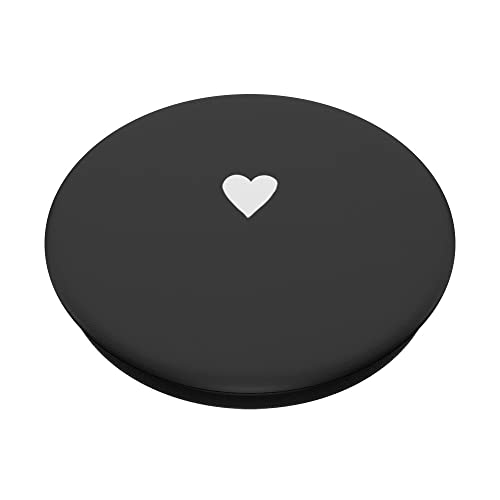 Anthracite Hand Drawn Heart Minimalist Minimalistic Art PopSockets Swappable PopGrip