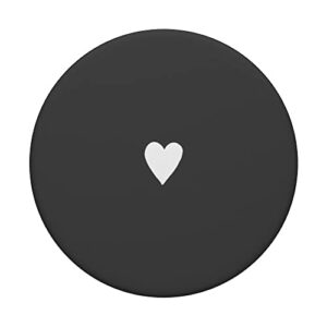 Anthracite Hand Drawn Heart Minimalist Minimalistic Art PopSockets Swappable PopGrip