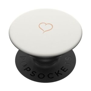 cream / beige / sand hand drawn heart minimalist love popsockets standard popgrip