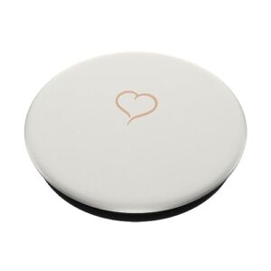 Cream / Beige / Sand Hand Drawn Heart Minimalist Love PopSockets Standard PopGrip