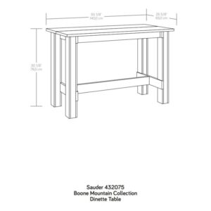 Sauder Boone Mountain Kitchen/Dining Room Table in Rustic Cedar, Rustic Cedar Finish