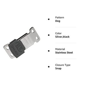 Sprenger ClicLock Fastener Stainless Steel Buckle for Prong Dog Training Collar & Quick Release with Easy Buckle for Small Dogs (2.25mm)