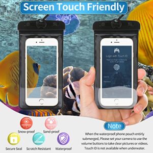 MSERICH Universal Waterproof Case, Waterproof Phone Pouch Compatible for iPhone 13 12 11 Pro Max XS Max Samsung Galaxy s10 Google Up to 7.0", IPX8 Cellphone Dry Bag for Vacation-5 Pack