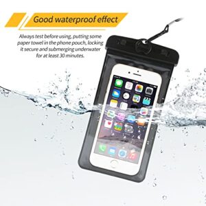 MSERICH Universal Waterproof Case, Waterproof Phone Pouch Compatible for iPhone 13 12 11 Pro Max XS Max Samsung Galaxy s10 Google Up to 7.0", IPX8 Cellphone Dry Bag for Vacation-5 Pack