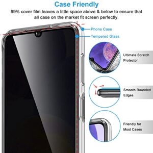 [2 Pack] for Samsung Galaxy A23 5G / 4G Privacy Screen protector, LYWHL Anti-Spy Tempered Glass 9H Hardness Protector Film for Galaxy A23 6.6” 2022, Anti Scratch Bubble free Easy Install Case Friendly - Black