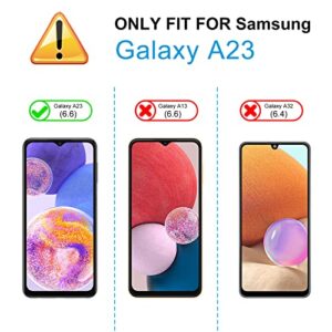 [2 Pack] for Samsung Galaxy A23 5G / 4G Privacy Screen protector, LYWHL Anti-Spy Tempered Glass 9H Hardness Protector Film for Galaxy A23 6.6” 2022, Anti Scratch Bubble free Easy Install Case Friendly - Black