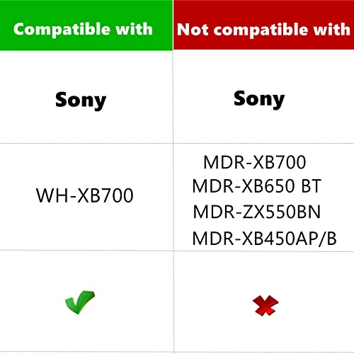 WH-XB700 Ear Pads - TaiZiChangQin Earpads Ear Cushions Replacement Compatible with Sony WH-XB700 WH XB700 Headphone Protein Leather