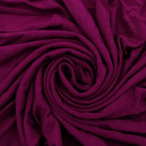 texco inc siro stretch rayon jersey knit apparel fabric, magenta 1 yard