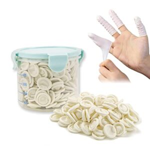 finger cots, inartato latex finger protectors rubber finger tips sleeves toes gloves multi-used for handmade, beauty nail, tattoo electronic repair apply (medium size 300 pcs per case)