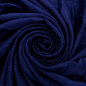 texco inc siro stretch rayon jersey knit apparel fabric, navy b 1 yard