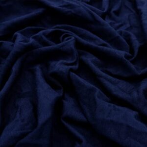 Texco Inc Siro Stretch Rayon Jersey Knit Apparel Fabric, Navy B 1 Yard