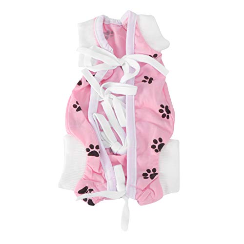 Dog Costume Pet Puppy Nursing Clothes Coat Injury Protection Dress Size S (Pink) for Your Cute