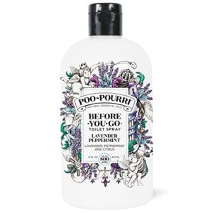 poo-pourri before-you-go toilet spray, lavender peppermint, refill bottle 16 fl oz - lavender, peppermint and citrus