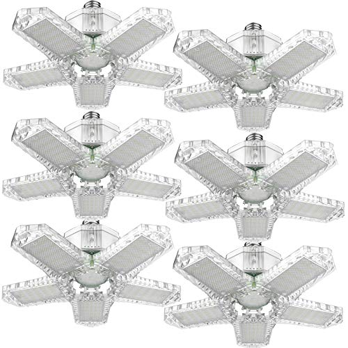 Led Garage Light 6 Pack, Led Super Bright Adjustable Panels Garage Light,180W Garage Lights Ceiling Led for Garage Basement