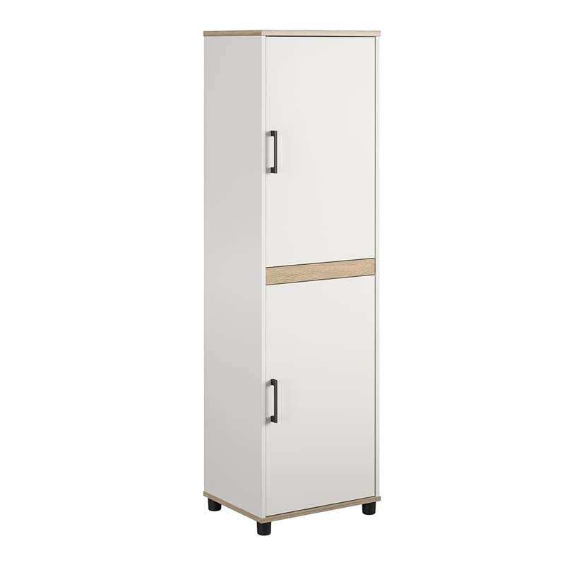 SystemBuild Whitmore 2 Door Kitchen Pantry Cabinet, White