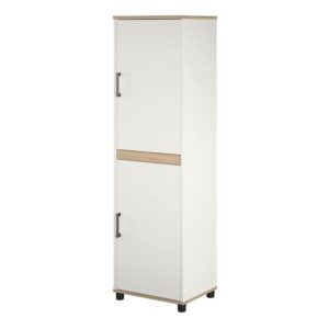 SystemBuild Whitmore 2 Door Kitchen Pantry Cabinet, White