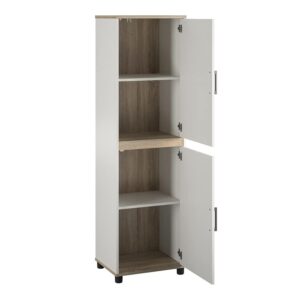 SystemBuild Whitmore 2 Door Kitchen Pantry Cabinet, White