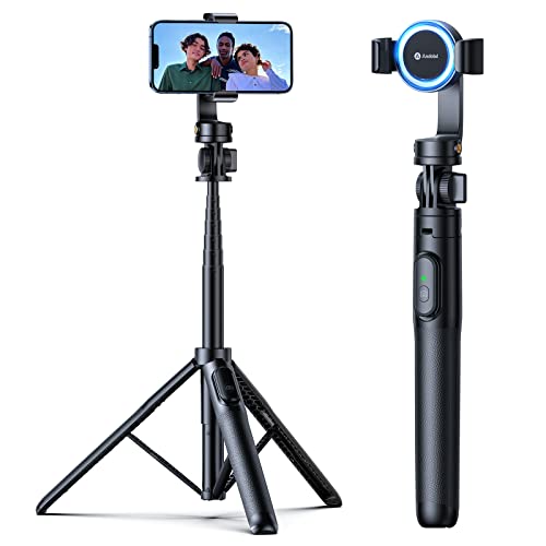 andobil MagStick Selfie Stick Tripod Compatible with MagSafe, [Redefined Phone Tripod] 63.5" Extendable Magnetic Cell Phone Tripod Stand with Wireless Remote, Tripod for iPhone 14 13 12 & All Phones