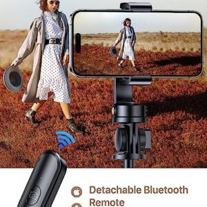 andobil MagStick Selfie Stick Tripod Compatible with MagSafe, [Redefined Phone Tripod] 63.5" Extendable Magnetic Cell Phone Tripod Stand with Wireless Remote, Tripod for iPhone 14 13 12 & All Phones