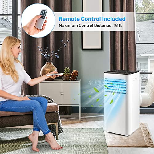 PETSITE Portable Air Conditioner 10000 BTU, 3 in 1 AC Cooling Unit with Air Cooler, Fan & Dehumidifier, LED Display & Remote Control, Cools up to 350 sq.ft