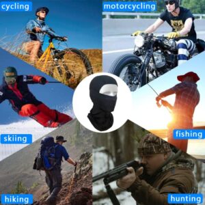 Balaclava Face Mask, Cooling Neck Gaiter Face Cover for Men UV Protection Ski Motorcycle Riding (Black)