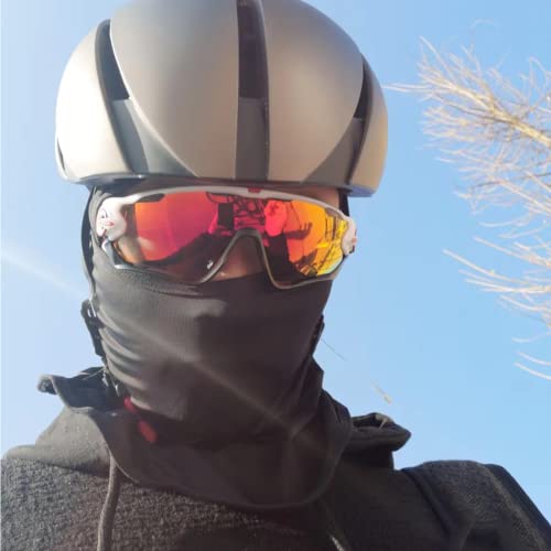 Balaclava Face Mask, Cooling Neck Gaiter Face Cover for Men UV Protection Ski Motorcycle Riding (Black)