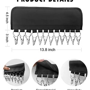 Hat Rack for Baseball Caps, 2 Pack Hat Organizer Holder for Hanger & Room Closet Display, 24 Hat Storage Clips for Hang Ball Caps Winter Beanie & Accessories(Black+Black)