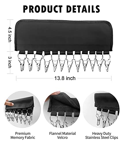 Hat Rack for Baseball Caps, 2 Pack Hat Organizer Holder for Hanger & Room Closet Display, 24 Hat Storage Clips for Hang Ball Caps Winter Beanie & Accessories(Black+Black)