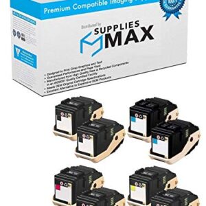 SuppliesMAX Remanufactured Replacement for Phaser 7100/7100DN/7100N Toner Cartridge Combo Pack (2/PK-BK/C/M/Y) (106R02602B2CMY)