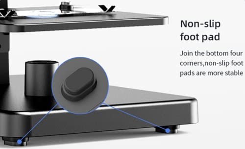 Digital Microscope, 0X-2000X Biological Microscope, WiFi ＆ USB Connection with Dual Lens, 11 LEDs, iOS ＆ Android Windows MacOS Compatible, for School Laboratory Home Education