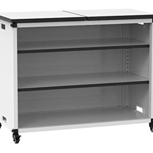 Offex Modular Classroom Storage Bookshelf/Teachers Cabinet - Wide Module with Casters and Tabletop