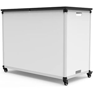 Offex Modular Classroom Storage Bookshelf/Teachers Cabinet - Wide Module with Casters and Tabletop