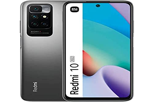 Xiaomi Redmi 10 2022 4G LTE (128GB + 4GB) LTE GSM Factory Unlocked 6.5" 50MP Quad Camera (Not Verizon Sprint Boost Tmobile At&T Cricket) + Fast Car Charger Bundle (Carbon Gray)