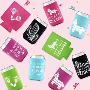 Fiesta Bachelorette Party Decorations Can Sleeves Favor for Nacho Average Bride Bridal Shower Mexico Bachelorette Party Supplies Can Sleeves 9-Pack