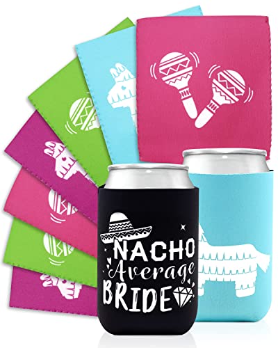 Fiesta Bachelorette Party Decorations Can Sleeves Favor for Nacho Average Bride Bridal Shower Mexico Bachelorette Party Supplies Can Sleeves 9-Pack