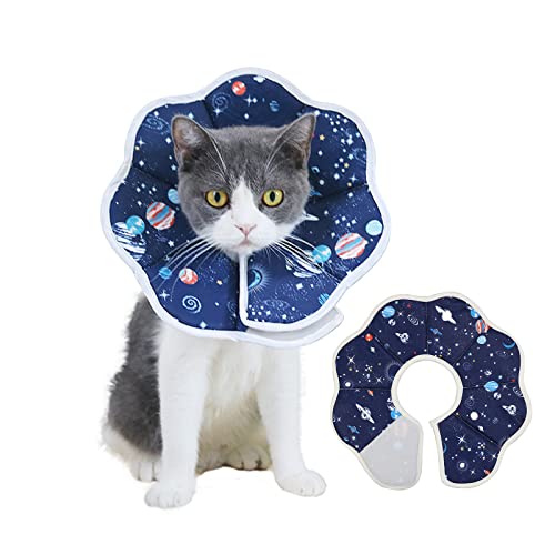 Cat Recovery Collar, Soft Cone Collar Adjustable Protective Cone, Lightweight Waterproof Fasteners Collars for Pets Cats Puppies, After Surgery| Stop Licking| Daily Use