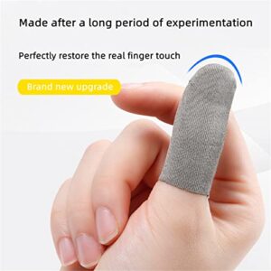 Finger Sleeves for Mobile Game, Anti-Sweat Extremely Thin Full Touch Screen Sensitive Finger Set (Pack of 6 Pairs, Gray), silver