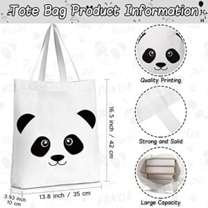 Eccliy 2 Pieces Panda Cosmetic Bag Makeup Zipper Pouch Bag Women Panda Tote Bag Just a Girl Who Loves Pandas for Girls Birthday Christmas Day Gift