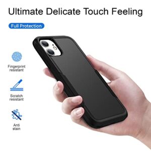 Hsefo Designed for iPhone 11 Case, Heavy Duty Protection Shockproof Dropproof Dustproof Anti-Scratch Phone Case Cover for iPhone 11 -Black