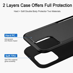 Hsefo Designed for iPhone 11 Case, Heavy Duty Protection Shockproof Dropproof Dustproof Anti-Scratch Phone Case Cover for iPhone 11 -Black