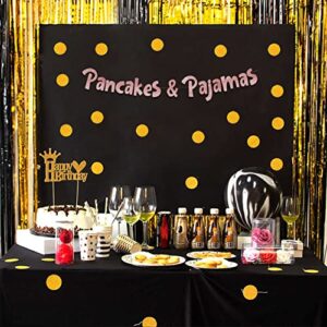 Pancakes & Pajamas Pink Glitter Banner – Slumber Party – Pajama Party – Girls Night In Decorations, Supplies, Favors and Gifts