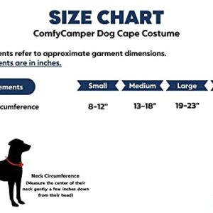 ComfyCamper Red and White Dog Costume - X Large Medium Small French Lab Retriever Pet Cosplay Halloween Costumes Ball (Medium, Cape)