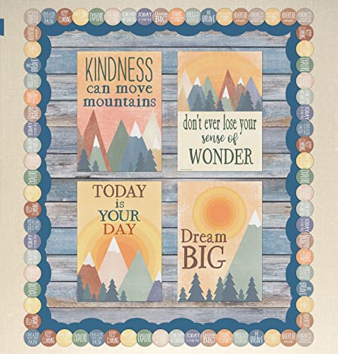 Teacher Created Resources Moving Mountains Positive Sayings Die-Cut Border Trim