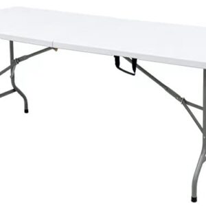 CaliGreen Tools Portable Utility Camping Folding Table, 6 Feet,White