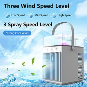 2023 New SXhyf Portable Air Conditioner, Evaporative Air Cooler Pro 3 in 1, Rechargeable Portable AC with 3 Wind Speed & Night Light, Portable Air Cooler, Desk Fan for Home Room Desktop Camping