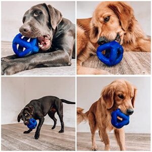 SuperChewy Tough Dog Cage Ball Toy | Lifetime Replacement Guarantee | Strong Natural Rubber | Great Dog Fetch Toy | Chew Toy for Dogs | Ultra Durable Chew Toy for Aggressive Chewers | For Large Breeds