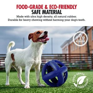 SuperChewy Tough Dog Cage Ball Toy | Lifetime Replacement Guarantee | Strong Natural Rubber | Great Dog Fetch Toy | Chew Toy for Dogs | Ultra Durable Chew Toy for Aggressive Chewers | For Large Breeds