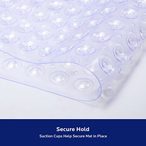 Kenney Microban Protected Bubble Bath Mat, 30.75" L x 15.25" W, Clear